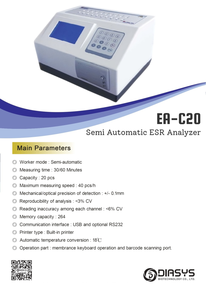 Semi Automatic ESR Analyzer – Bio Life International