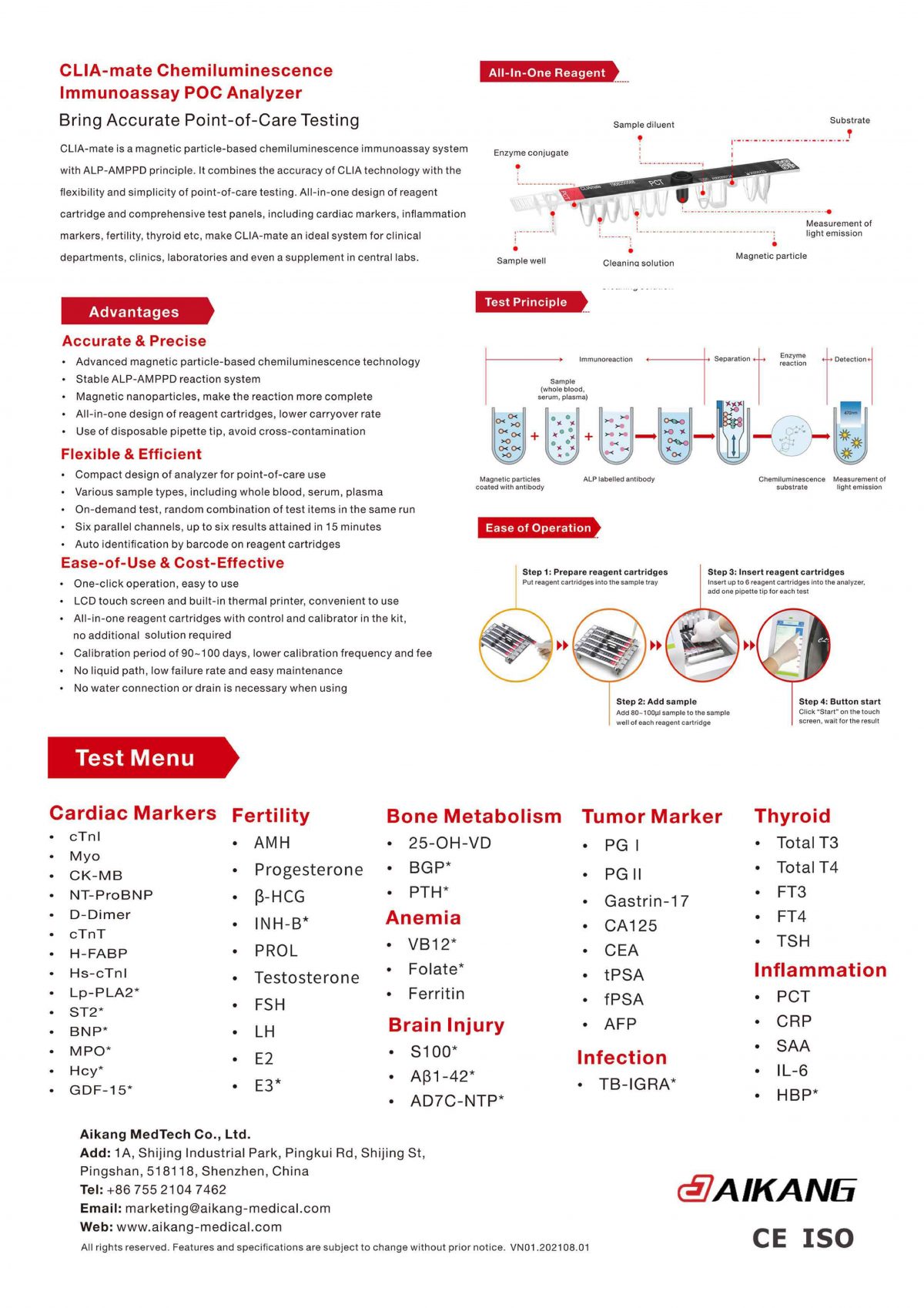 Aikang CLIA-mate Automated Chemiluminescence Immunoassay Analyzer – Bio ...